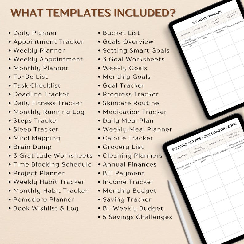 365 Days Productivity Planner Bundle, Ultimate Life Planner, ADHD ...