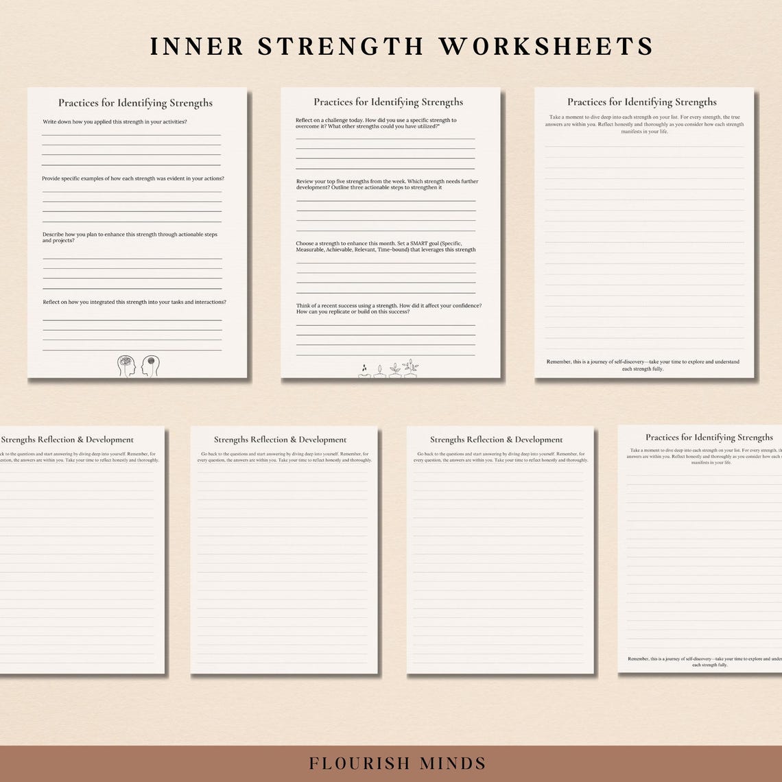 Inner Strength Workbook, Identifying My Strengths Worksheets, Strength ...