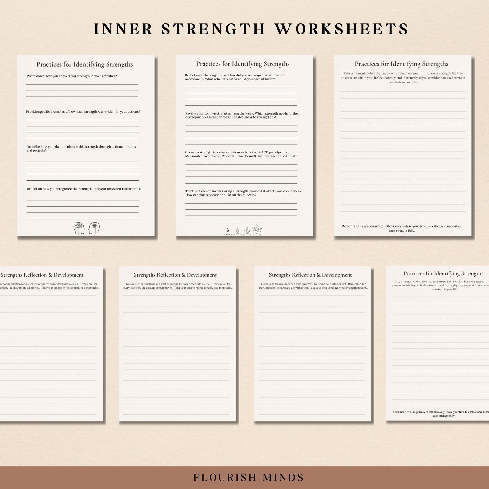 Inner Strength Worksheets, Core Values Exploration Worksheets ...
