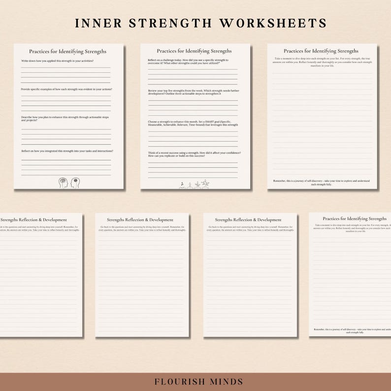 Inner Strength Workbook, Identifying My Strengths Worksheets, Strength ...