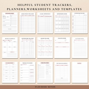 Printable Student Planner Bundle, Academic Planner, College Planner ...