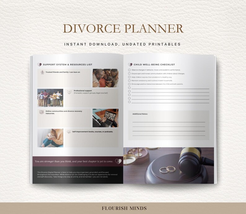 Divorce Planner, Co-parenting Checklist, Divorce Preparation Organizer ...