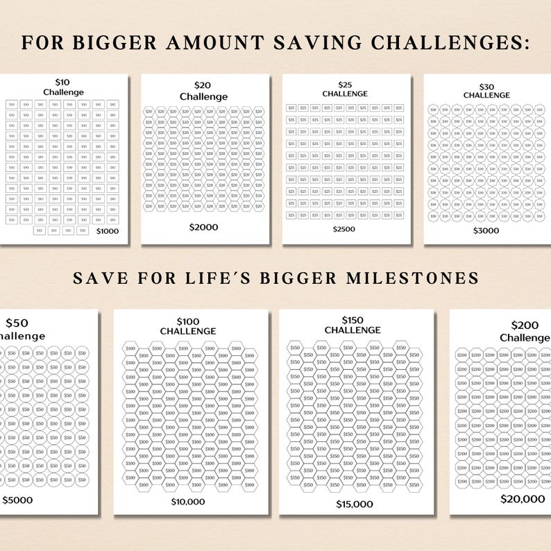 Money Saving Challenges Bundle, Low-income Savings, Cash Stuffing ...