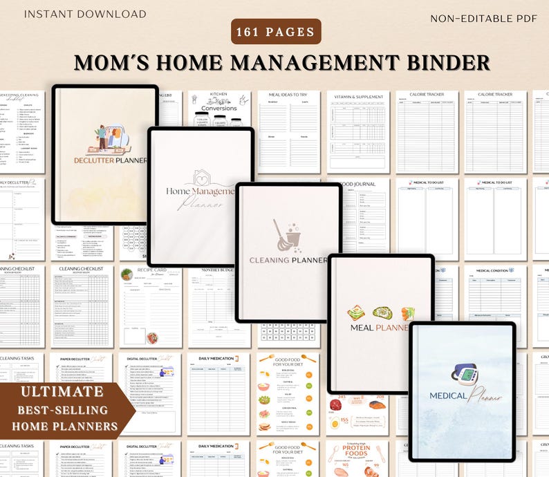 Ultimate Mom Planner BUNDLE, Mom Life Planner, Home Management ...
