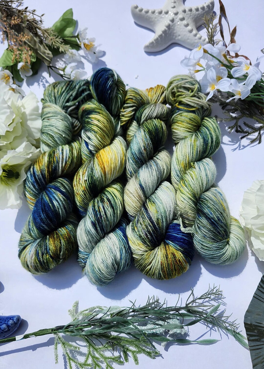 Sea Glass Shards ~ Hand Dyed Yarn by Fern Fiber Co - Etsy