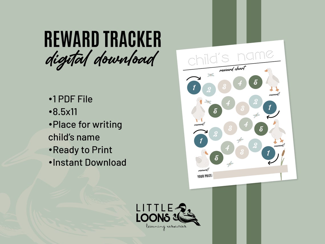 Reward Chart, Toddler Reward Chart, Reward Chart Printable, Kids ...