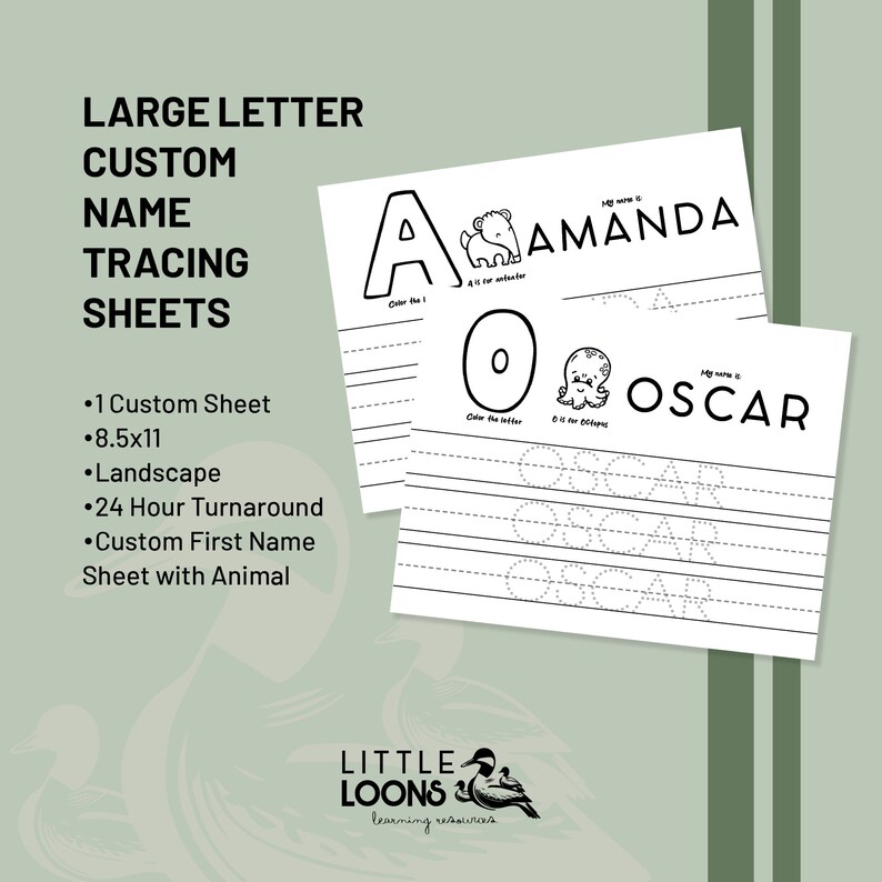 Custom Name Tracing Sheet Handwriting Practice Personalized Name Trace ...