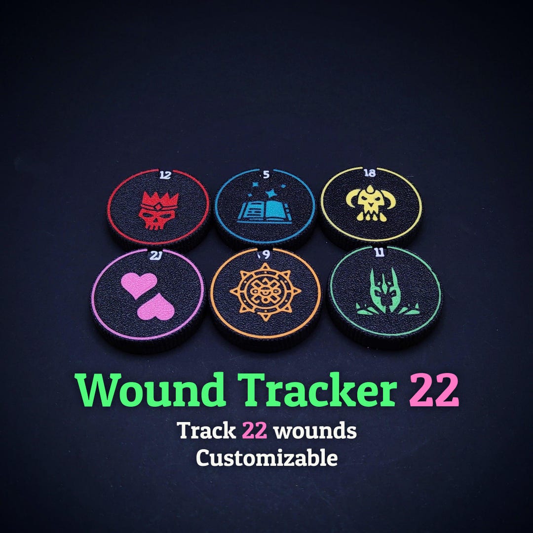 Wound Tracker 22 Wounds With Customizable Symbol and Color - Etsy