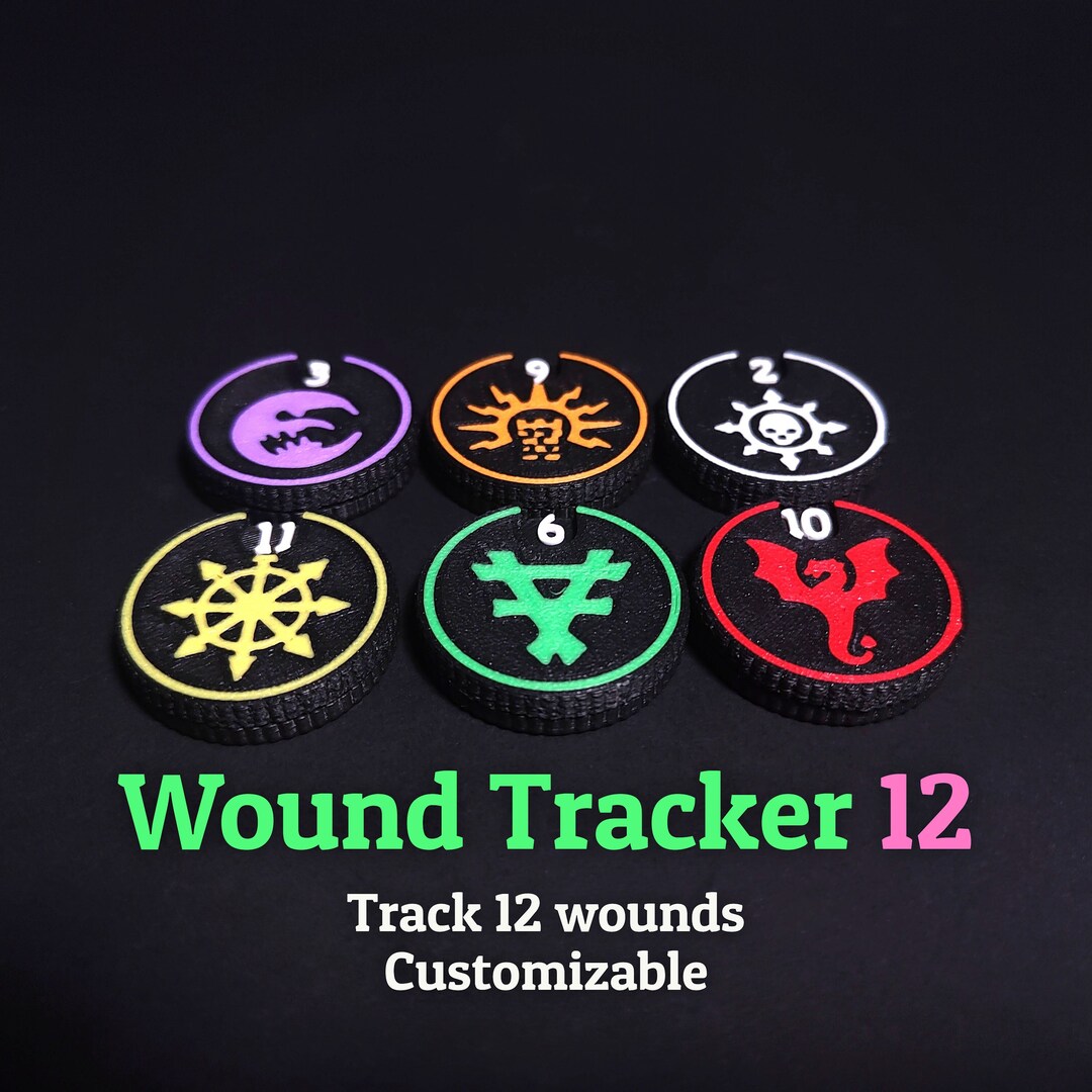 Wound Tracker 12 Wounds With Customizable Symbol and Color - Etsy