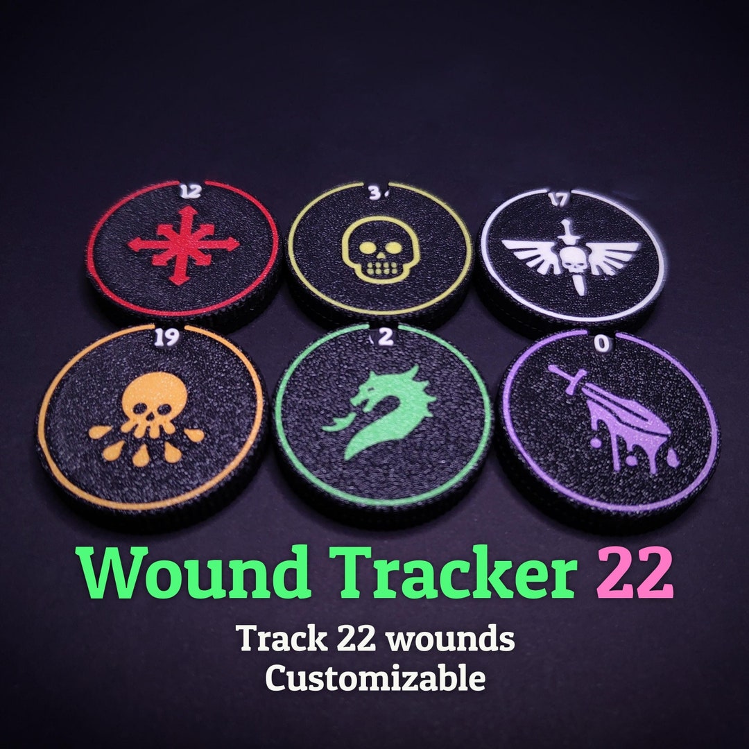 Wound Tracker 22 Wounds With Customizable Symbol and Color - Etsy
