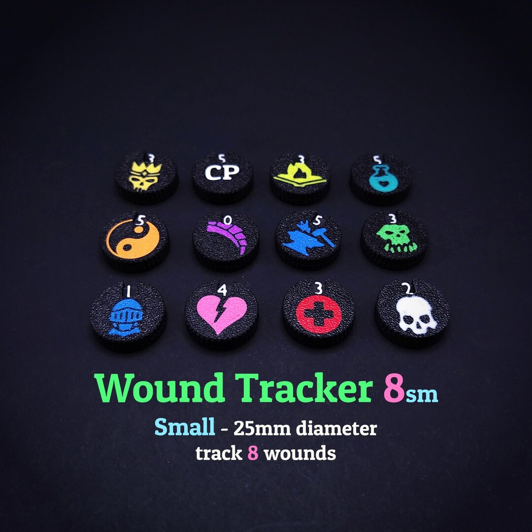 Micro Wound Tracker 8 Wounds With Customizable Symbol and Color - Etsy