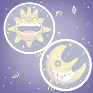 Soul Eater Sun and Moon Sticker - Etsy