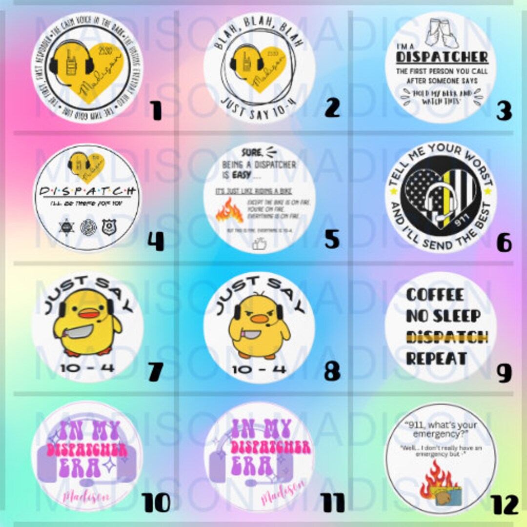 CUTE 911 DISPATCHER Stickers / Sticker Pack - Etsy