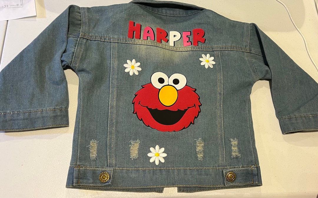 Personalized Baby Elmo Denim Jacket - Etsy