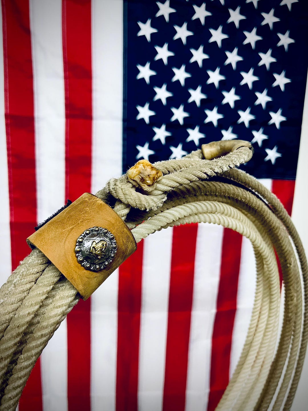 Leather Rope Holder, Concho, Lariat, Western, Lasso, - Etsy