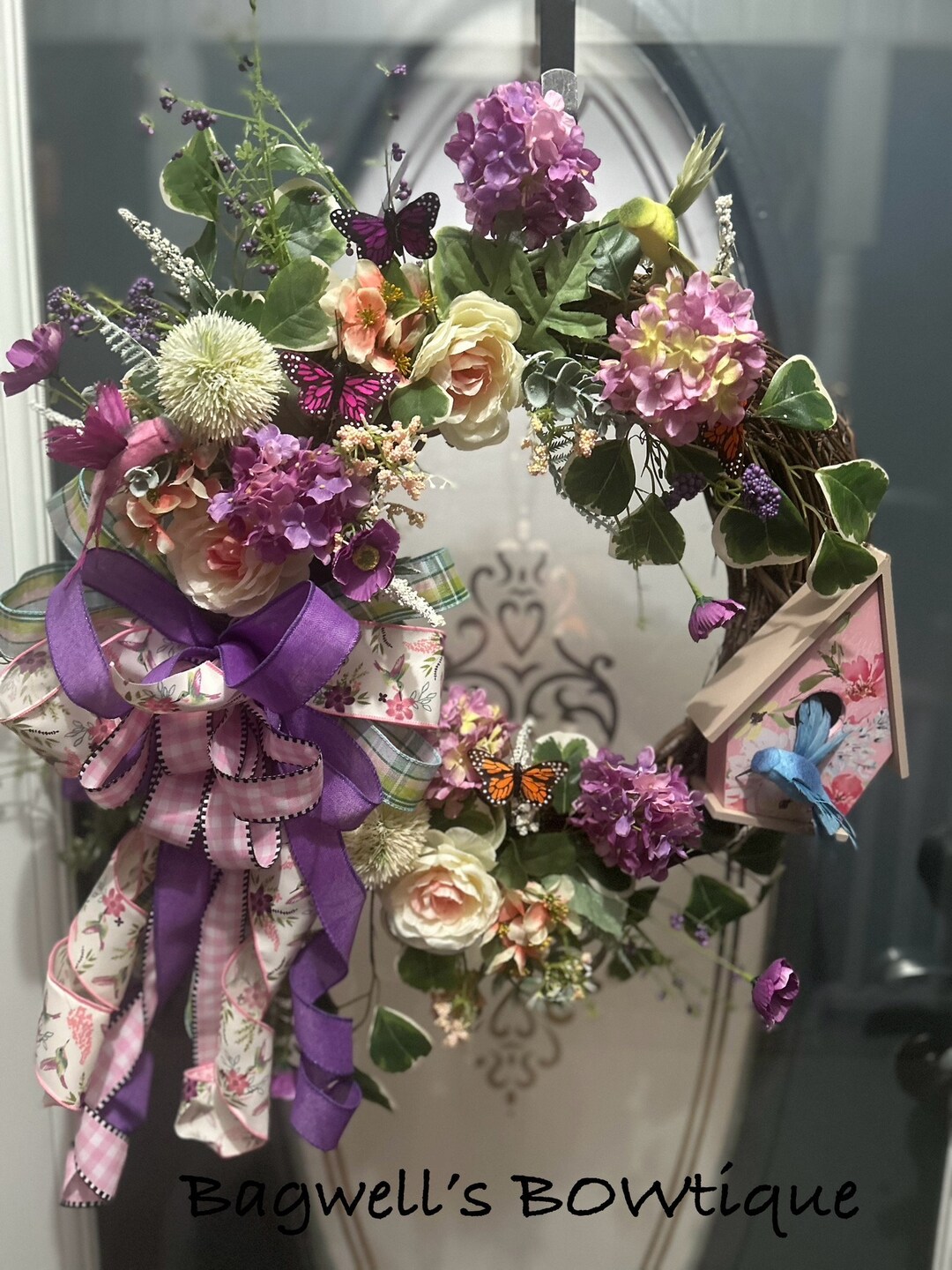 Hummingbird Wreath, Spring Wreath, Summer Wreath, Front Door Wreath ...