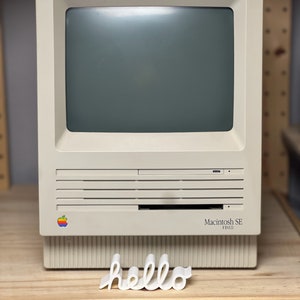 Apple 'hello' - Script Logo Desk Display - Etsy