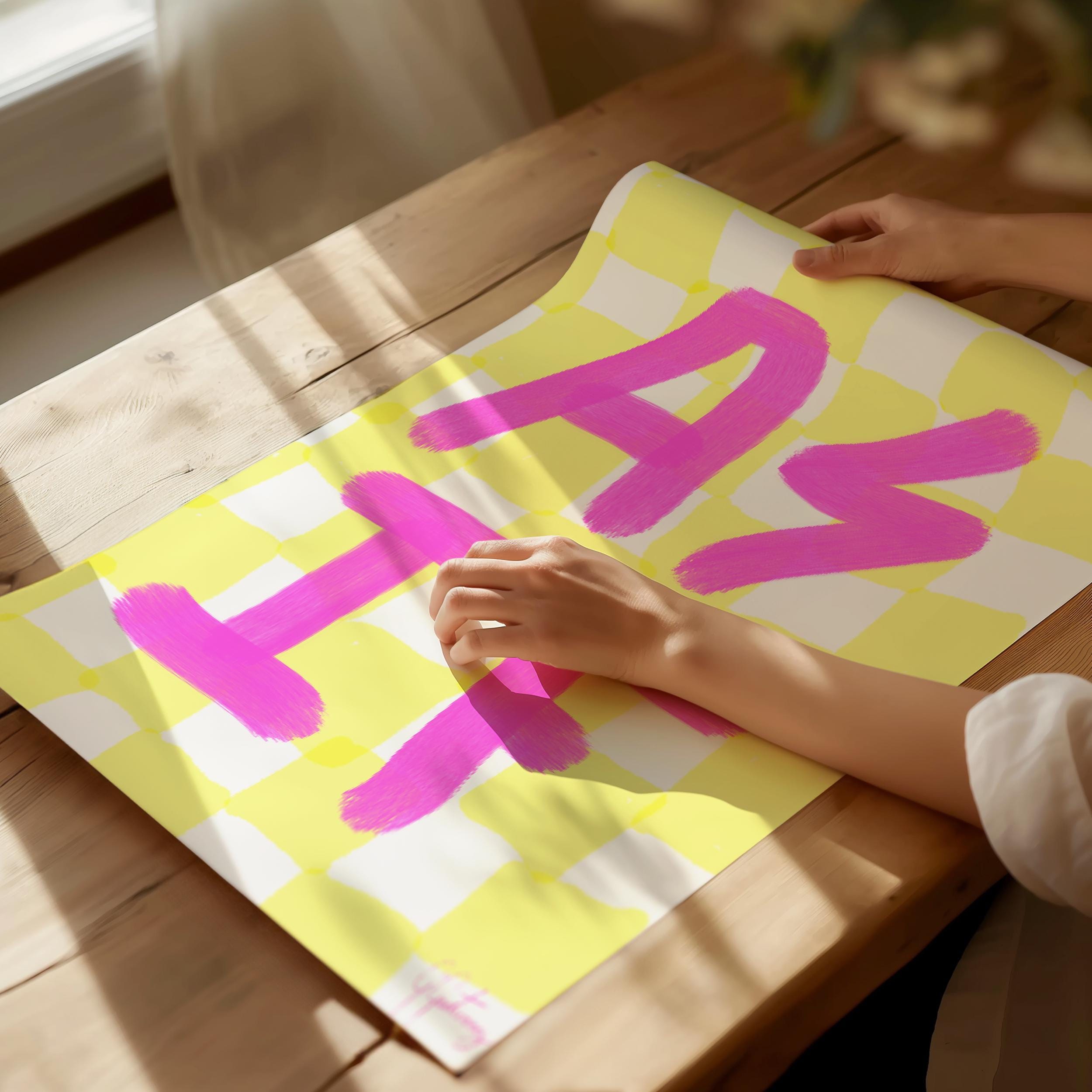 Preppy Pink and Yellow Y2K Movie Quote Poster as If Clueless 90's Girly ...