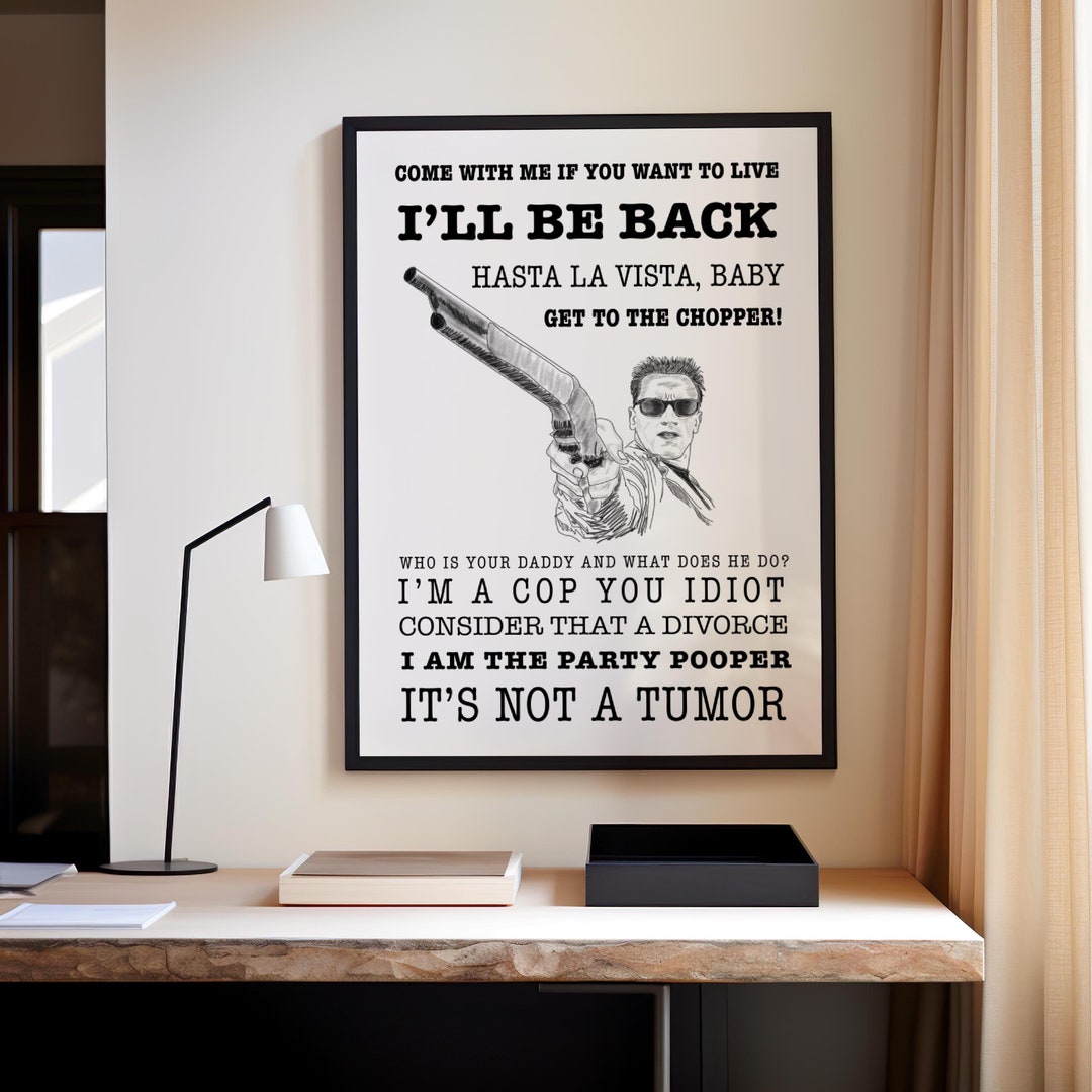 Arnold Schwarzenegger Movie Fan Poster. Hand Drawn Art and All the Best ...