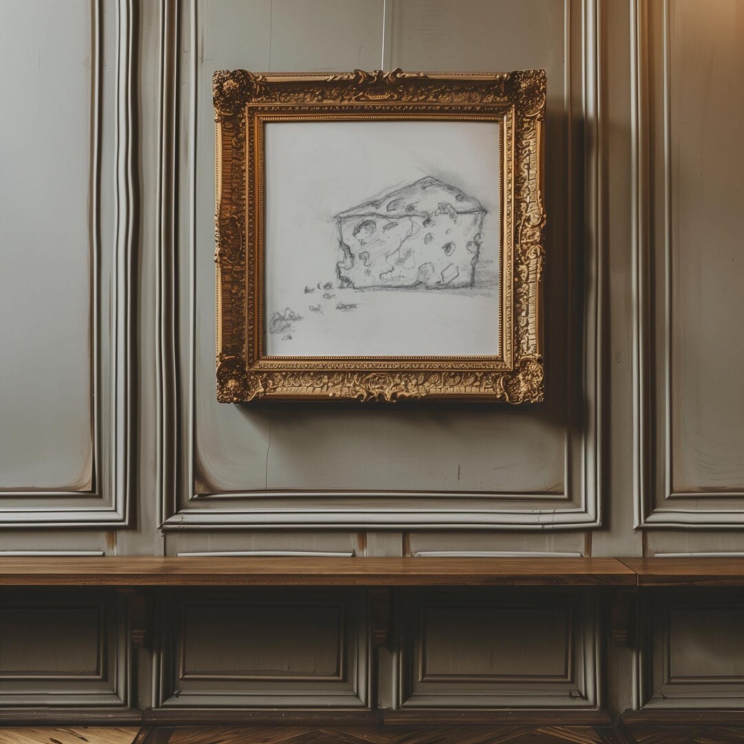 Swiss Cheese Pencil Sketch Print. High-quality Print of My Swiss Cheese ...