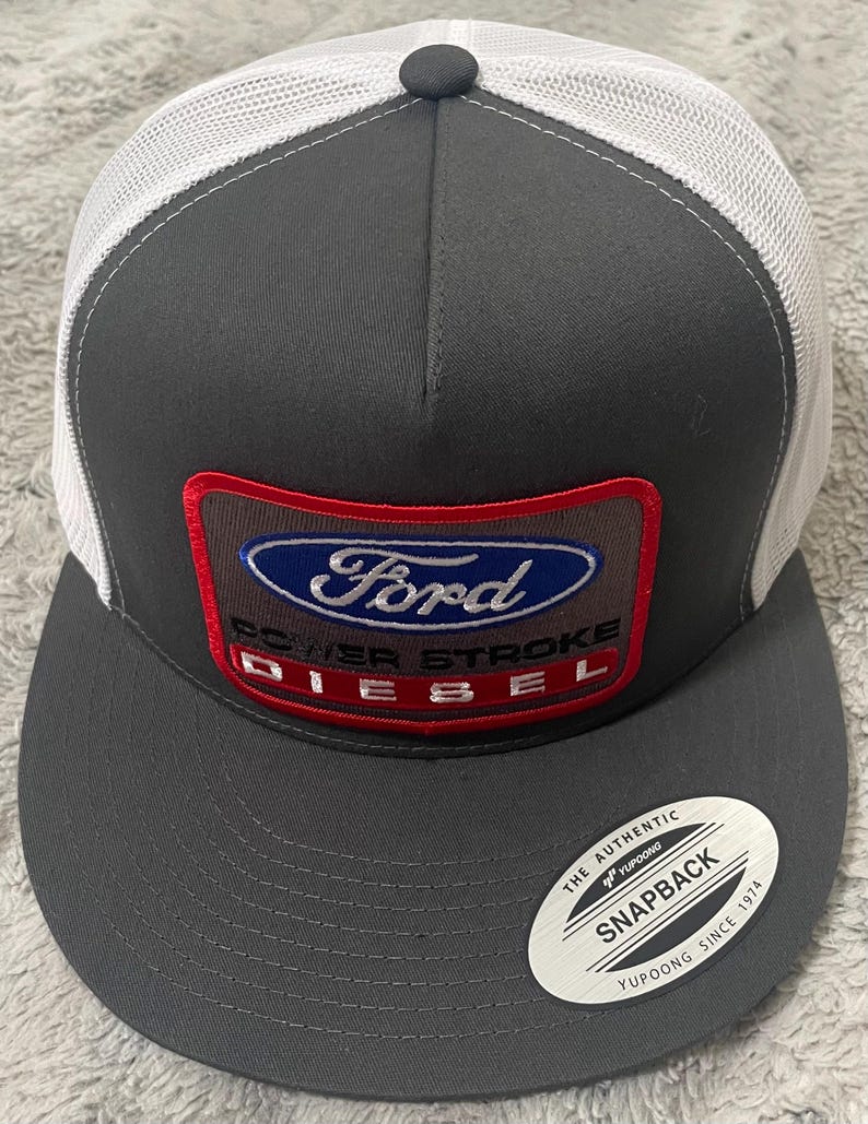 Ford Power Stroke Diesel Patch on Yupoong 6006 Flat Bill Adjustable Hat - Etsy
