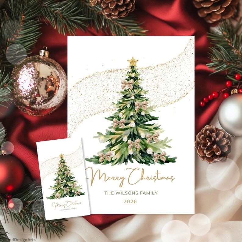 Merry Xmas Card Template Printable Xmas Card, Happy Holidays Cards ...
