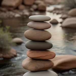 Carefully Curated 7-stone Loose River Rock Stacking Cairn Set – 3-4 ...