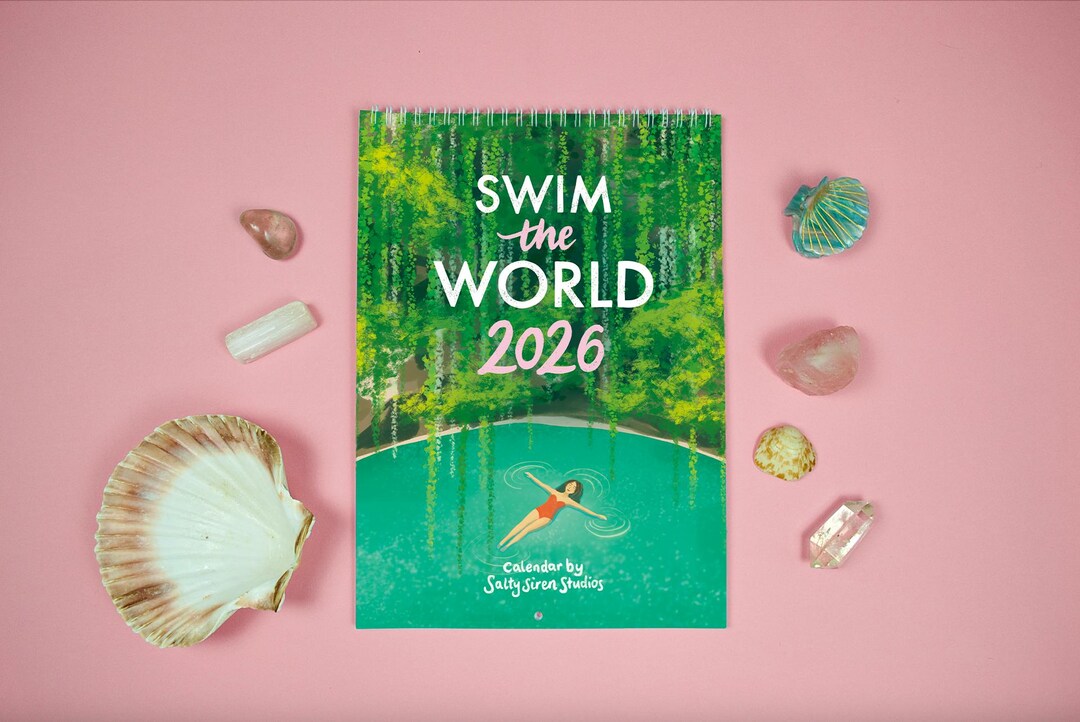 Swim the World Wall Calendar 2026 Wild Swimming - Etsy UK