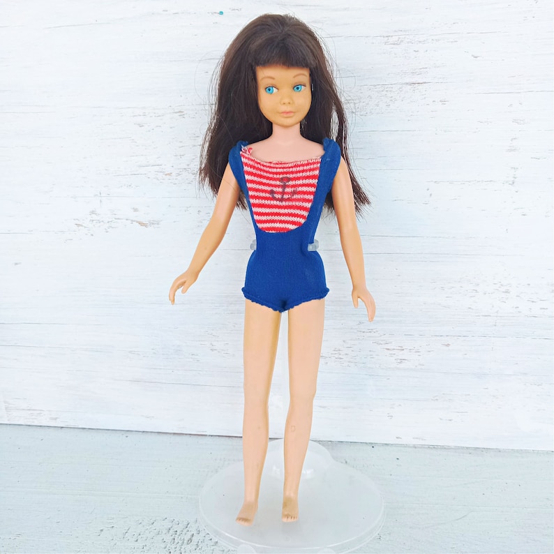 1965 Brunette Skipper Original Swimsuit, Bendable Legs, USA - Etsy