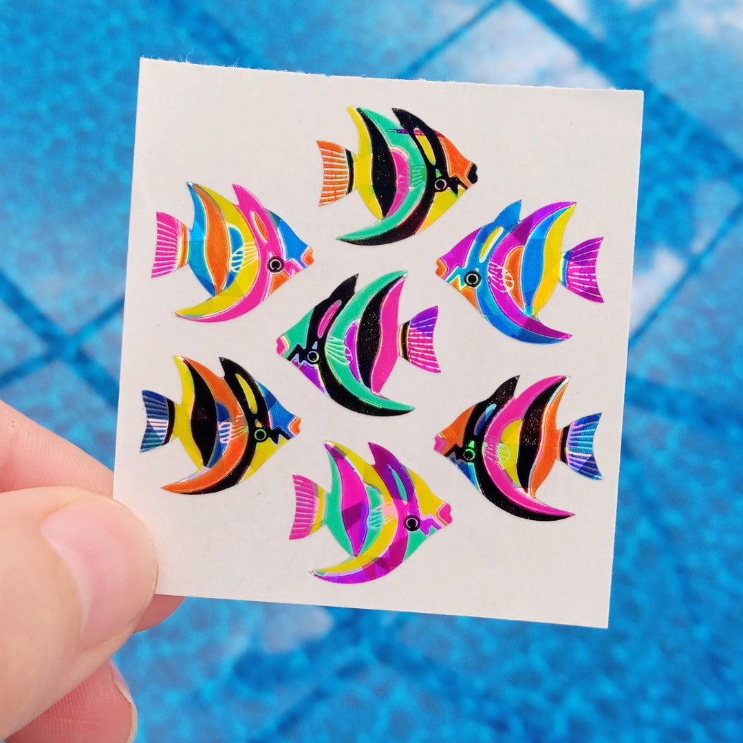 Rare Rainbow Fish Stickers by Sandylion, Prismatic Stickers - Etsy