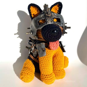 Dogmeat German Shepherd Fallout Inspired Dog Plushie Amigurumi Crochet ...