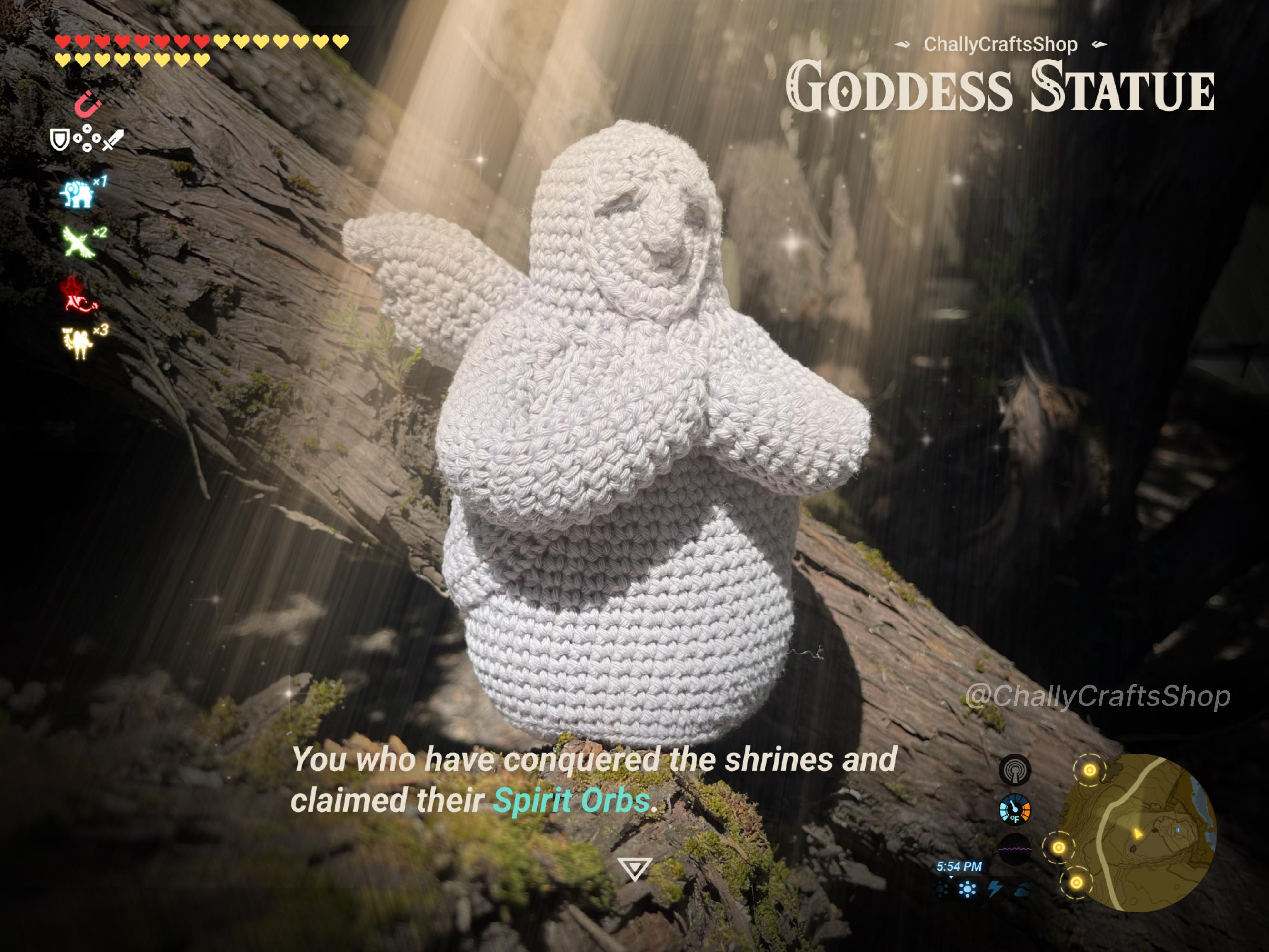 Goddess Statue the Legend of Zelda Inspired Plushie Amigurumi Crochet ...