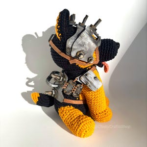 Dogmeat German Shepherd Fallout Inspired Dog Plushie Amigurumi Crochet ...