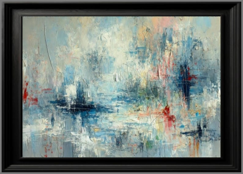 Cy Twombly Style – Blue Ether | Abstract Expressionist Artwork | AI ...