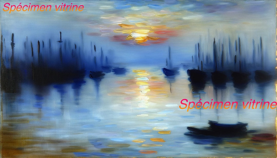 Claude Monet Canvas Rising Sun Print Digital Download Iacreativejazz ...