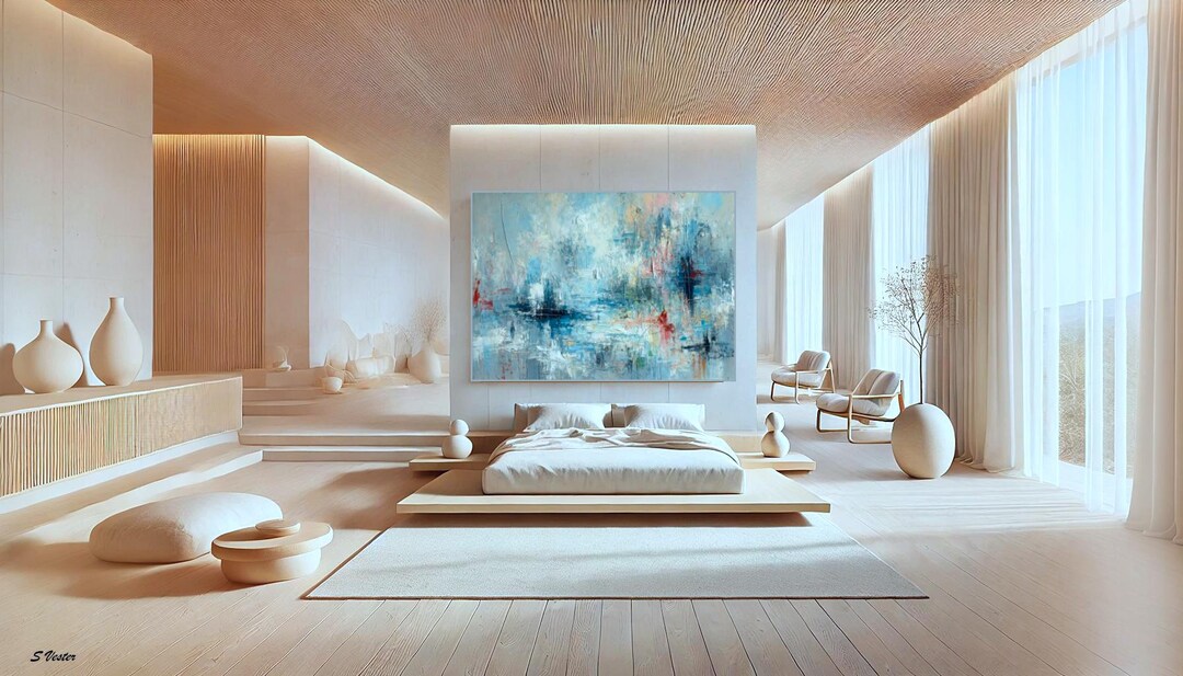 Cy Twombly Style – Blue Ether | Abstract Expressionist Artwork | AI ...