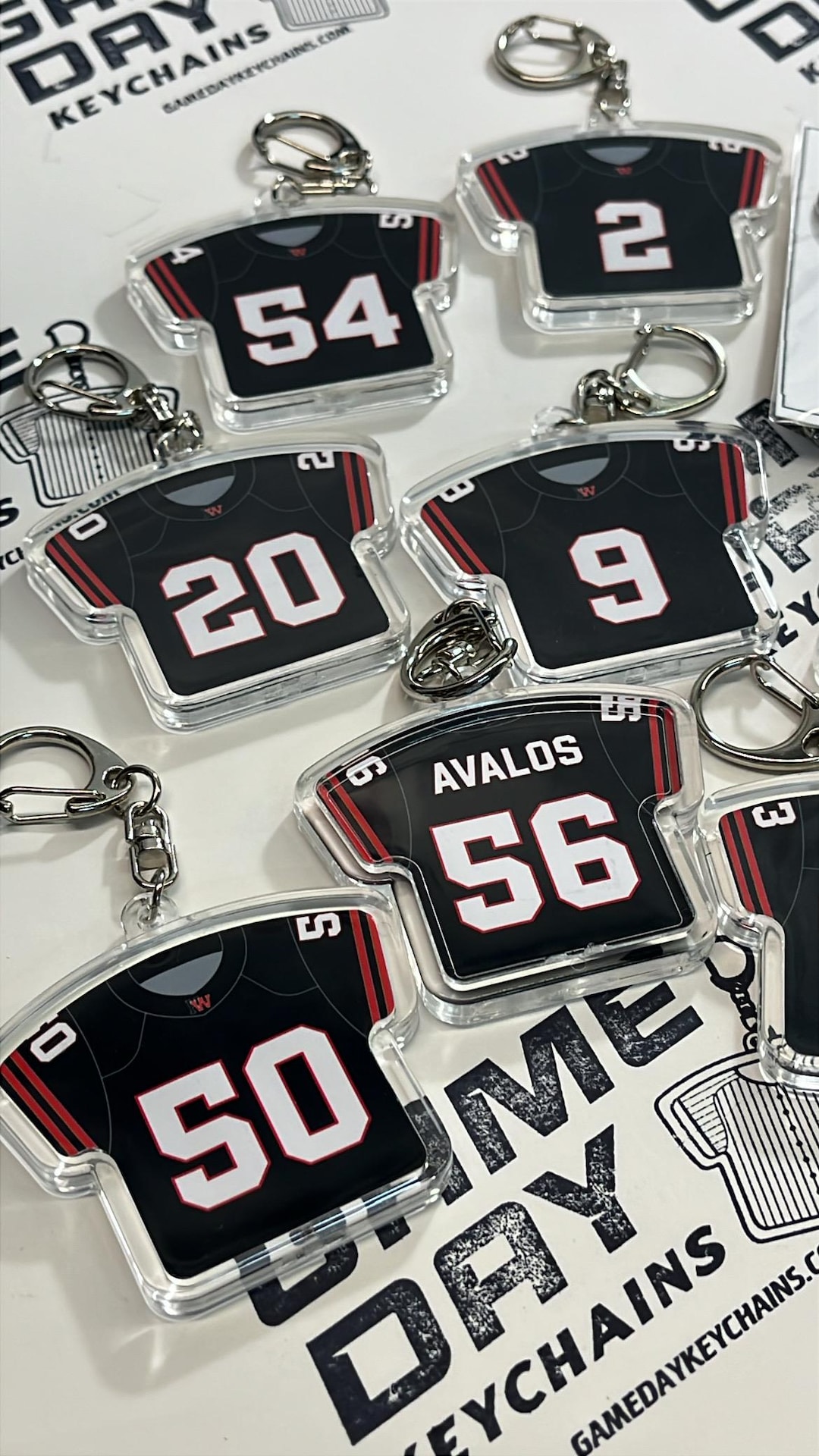 PERSONALIZED GAMEDAY KEYCHAINS, Personalized Jersey Football Keychains ...