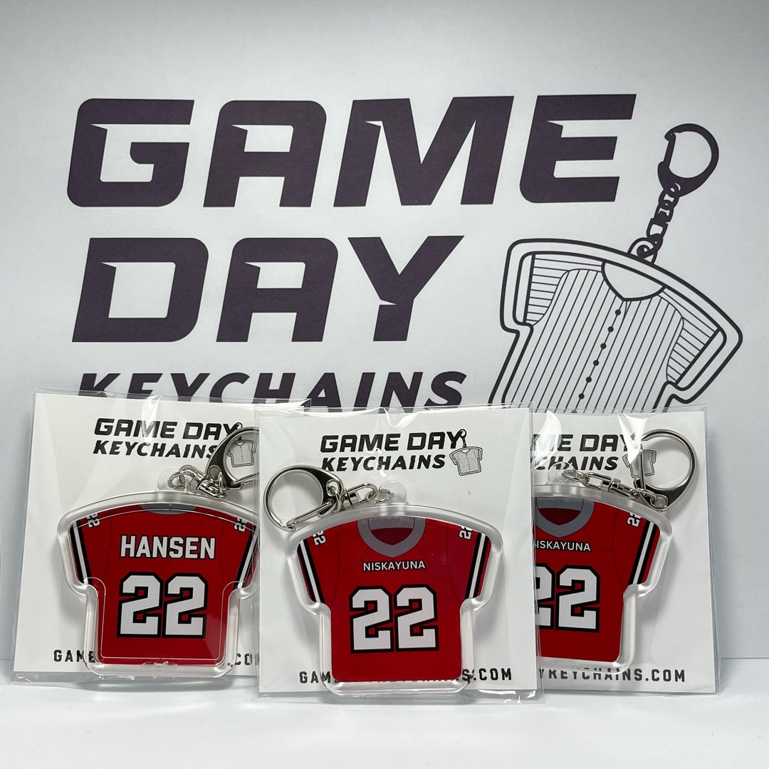 PERSONALIZED GAMEDAY KEYCHAINS, Personalized Jersey Football Keychains, Personalized Keychains ...
