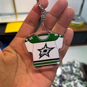 Dallas Stars Keychains, Customizable Stars Jersey Keychain, Custom ...
