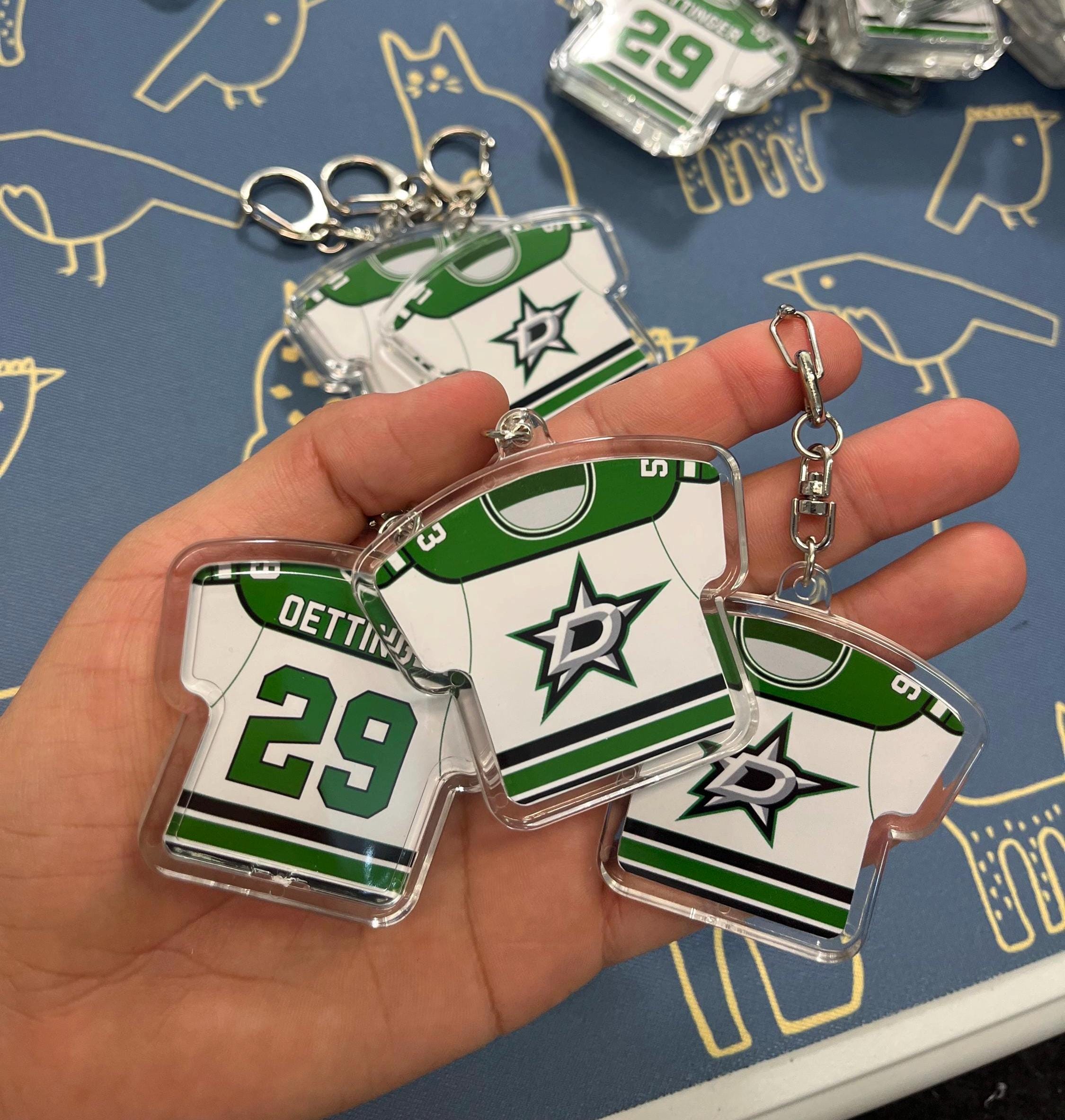 Dallas Stars Keychains, Customizable Stars Jersey Keychain, Custom ...