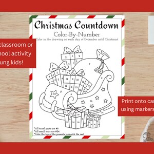 Printable Advent Calendar for Kids, Days Until Christmas Countdown ...