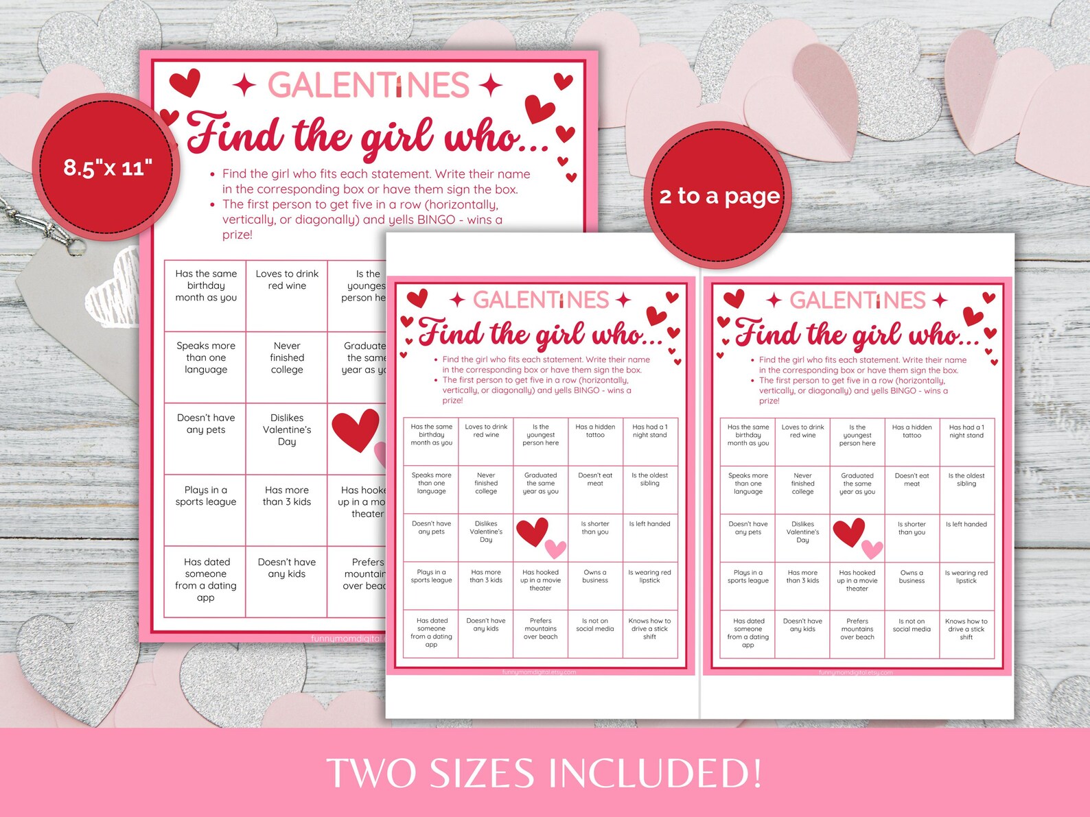Galentines Day Games Printable Fun Girls Night Out Game, Find the Guest ...