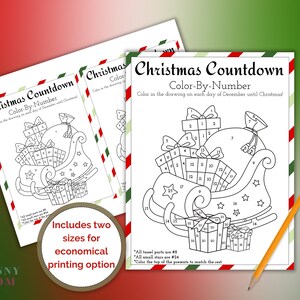 Printable Advent Calendar for Kids, Days Until Christmas Countdown ...