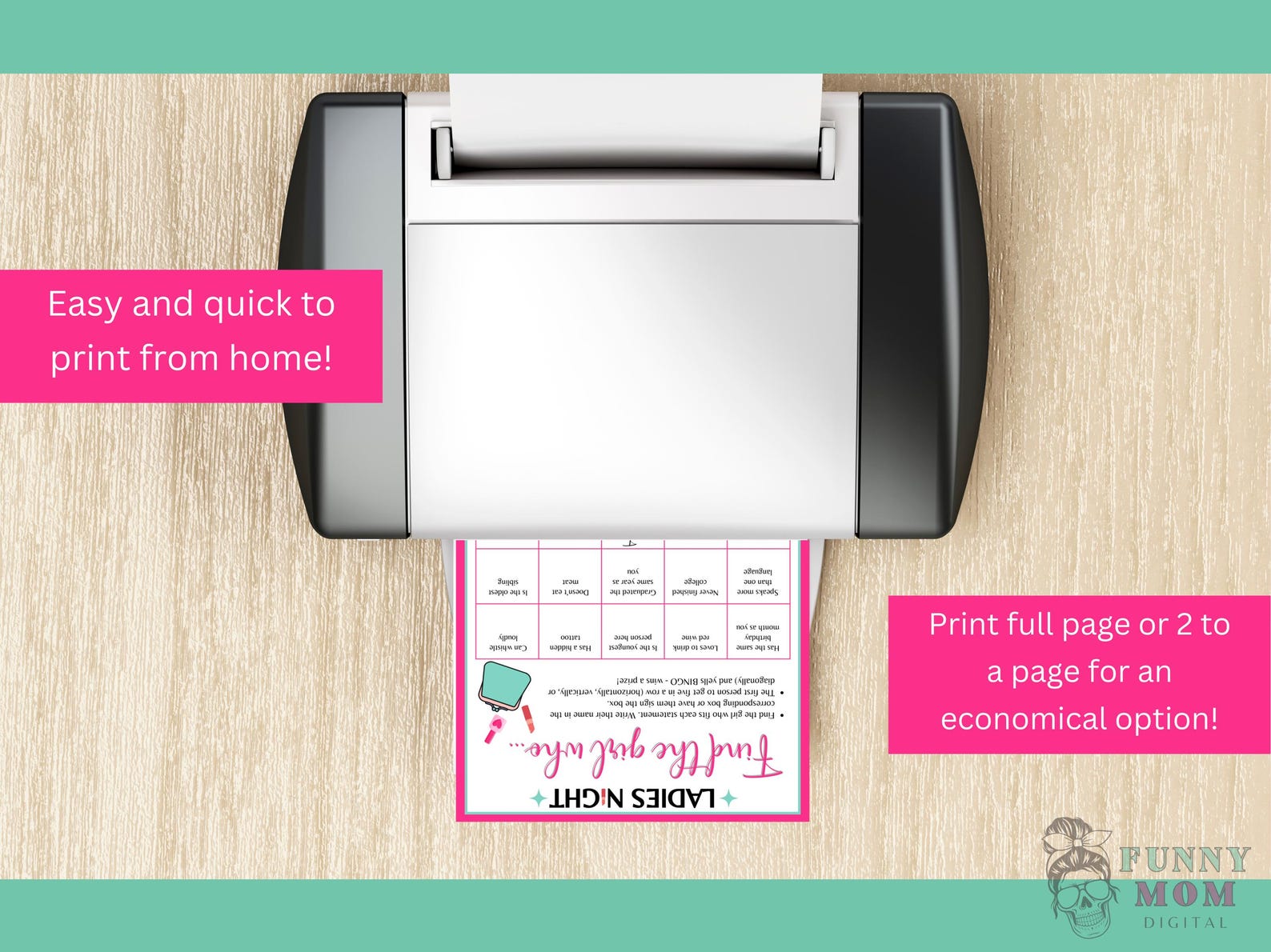 Ladies Night Bingo, Fun Girls Night Out Game, Find the Guest Bingo for ...
