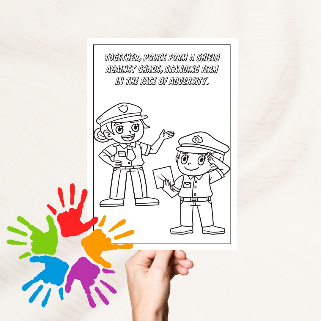 Police Coloring Book, Ready to DOWNLOAD Today, PRINT Today! - Etsy