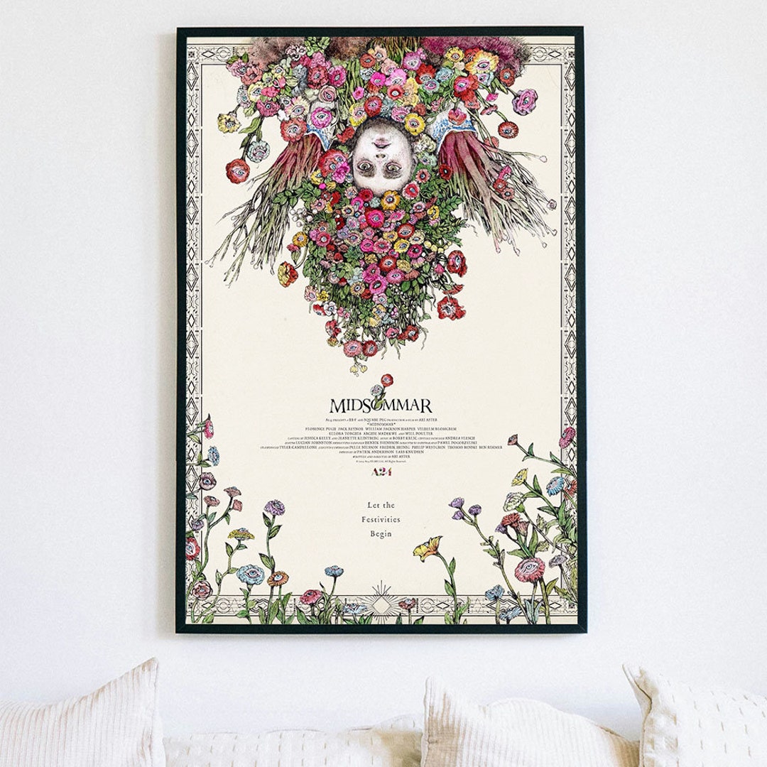 Midsommar 2019 Movie Poster, Movie Canvas, Wall Art, Poster Unframed ...
