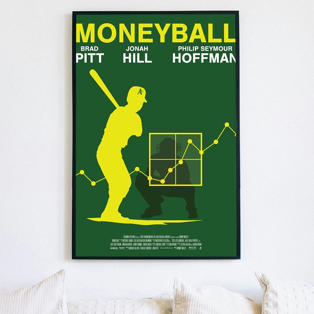 Moneyball 2011 Movie Poster, Movie Canvas, Wall Art, Poster Unframed ...