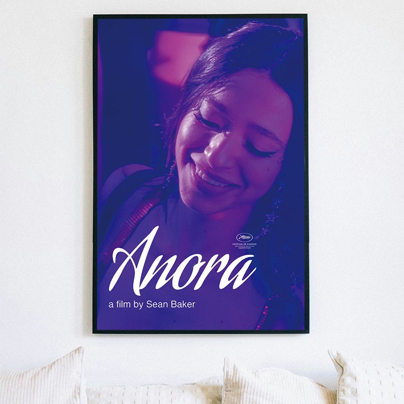 Anora 2024 Movie Poster, Movie Canvas, Wall Art, Poster Unframed, Cover ...