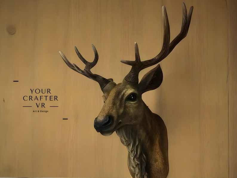 Deer Head, Antique Resin Deer Head, Deer Sculpture, Animal Statue, Wall ...