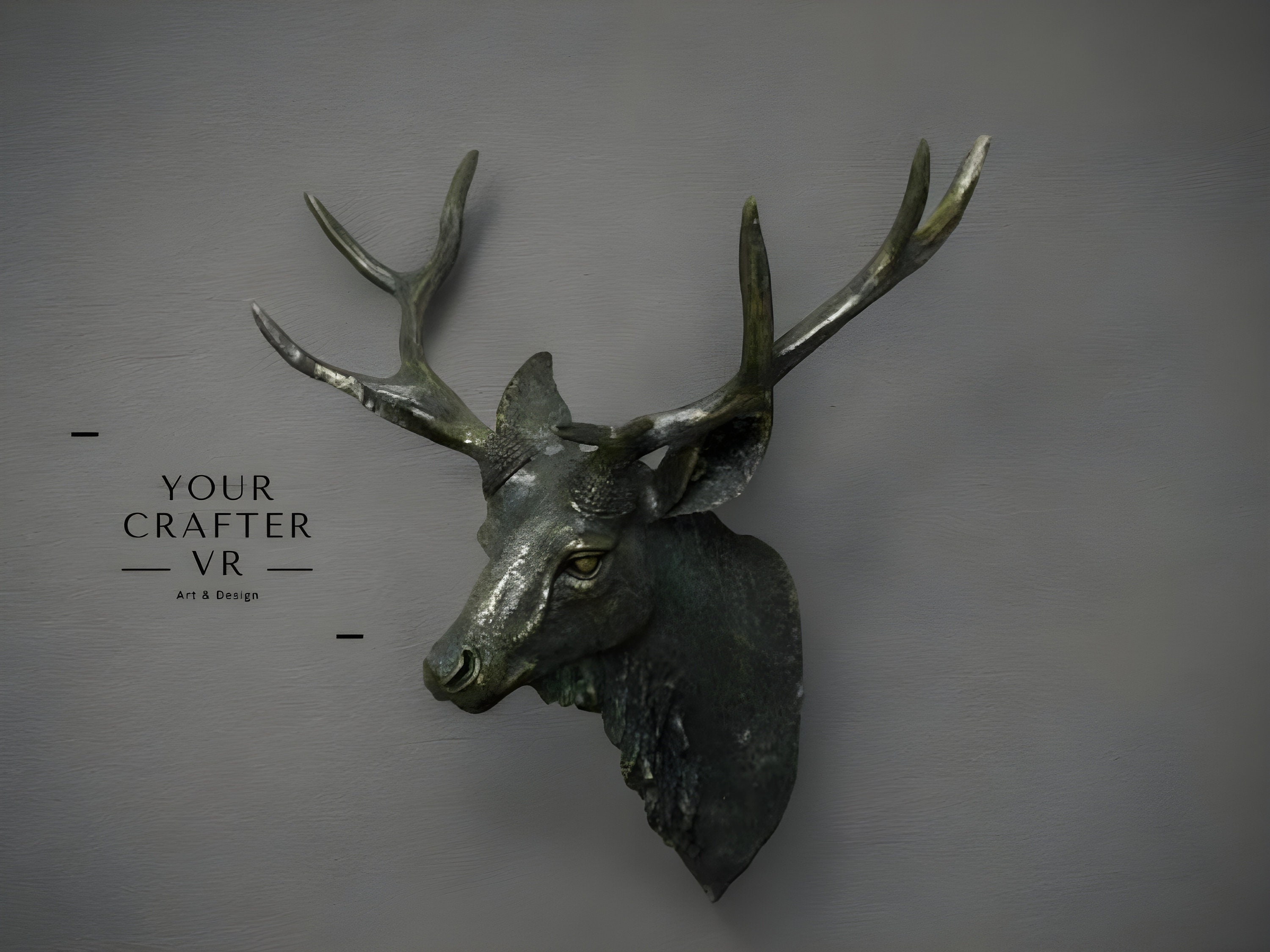 Deer Head, Antique Resin Deer Head, Deer Sculpture, Animal Statue, Wall ...